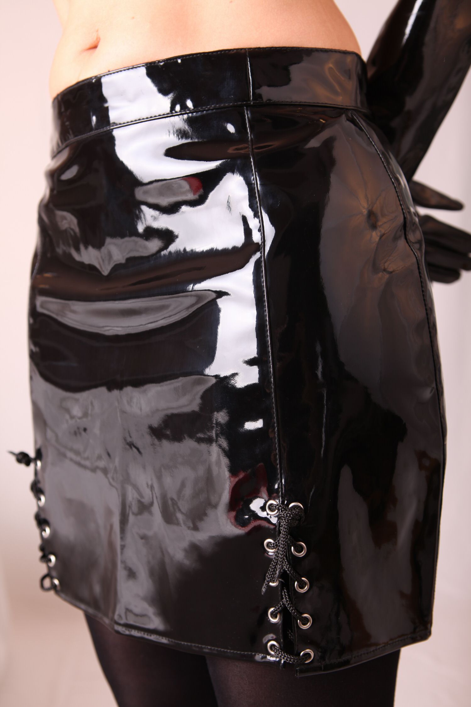 Genuine Leather Mini Skirt Leather Skirt Red Real Leather Skirt S M L ...